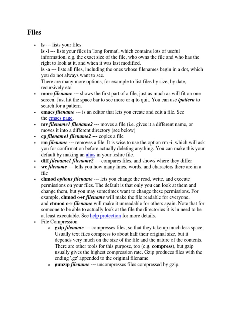 Unix Commands | Download Free PDF | File Transfer Protocol | Command Line Interface