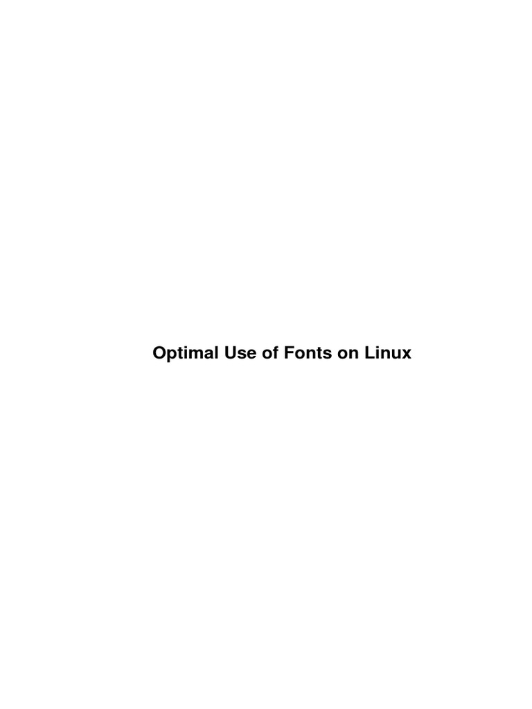 Linux Fonts How-To | PDF | Sans Serif | Typefaces