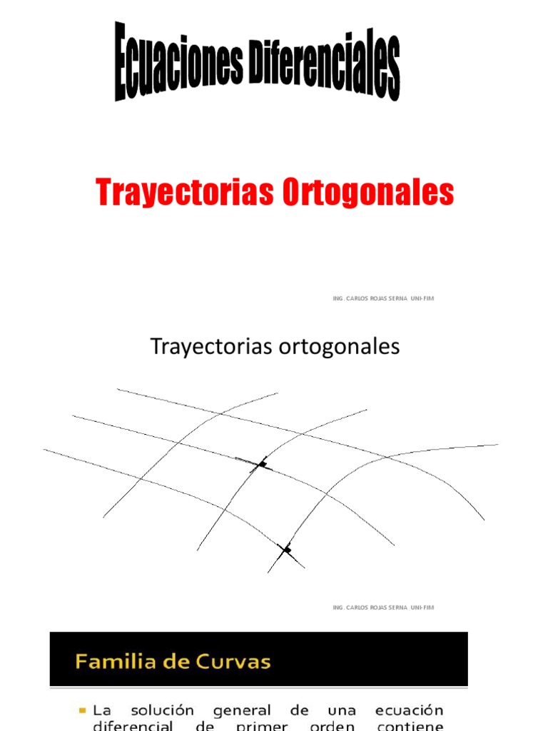 Trayectorias Ortogonales | PDF | Línea (geometría) | Curva