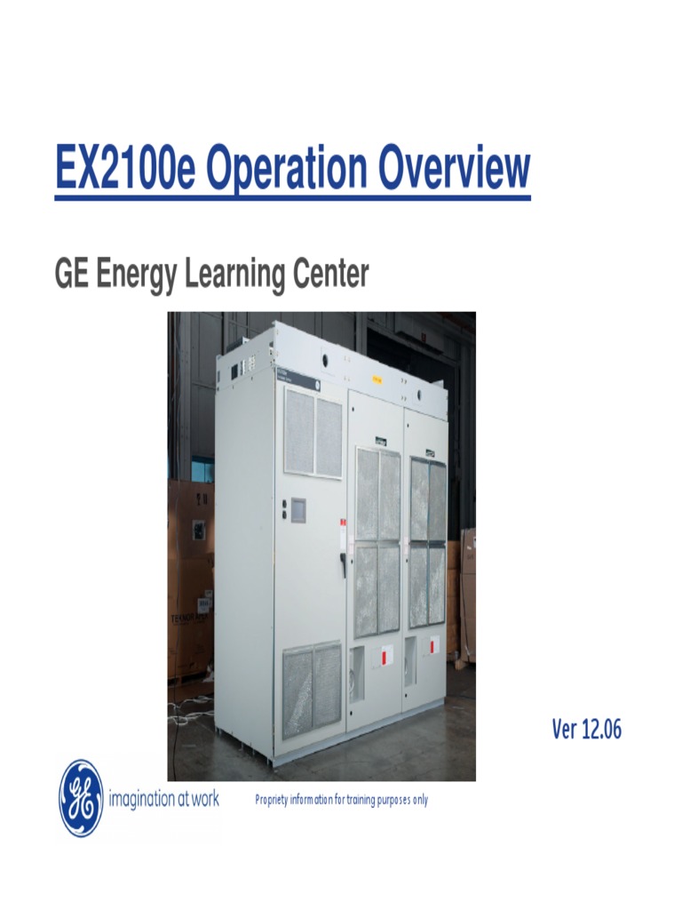 EX2100e Operation Overview: GE Energy Learning Center | PDF | Electric ...