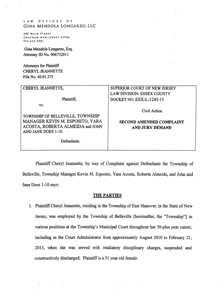 Second Amended Complaint and Jury Demand: Law Offices of | PDF | Hostile Work Environment | Damages