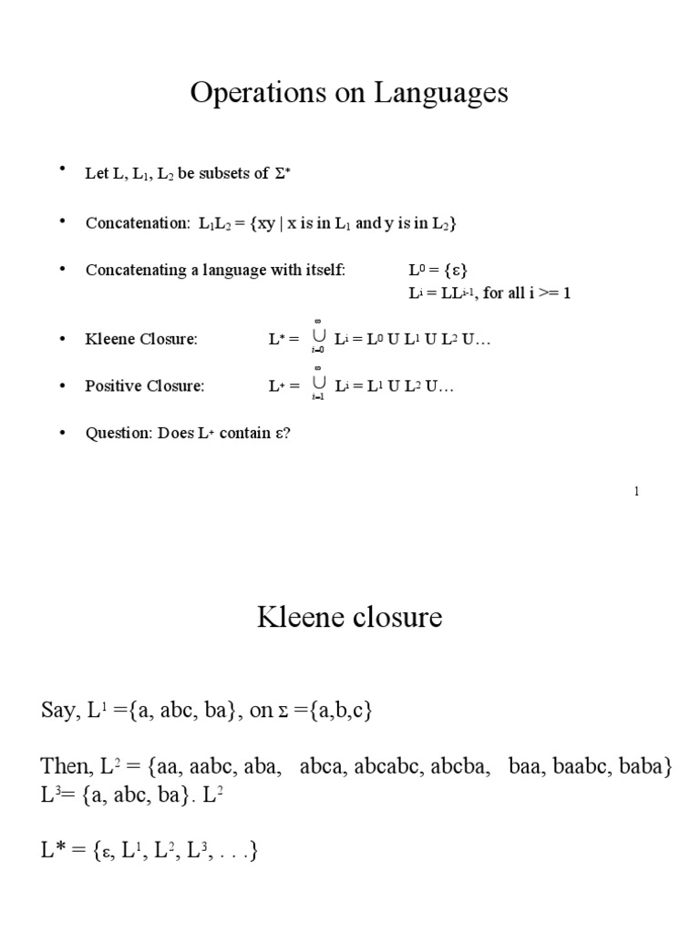 Kleene Closure vs. Positive Closure | PDF | Regular Expression ...
