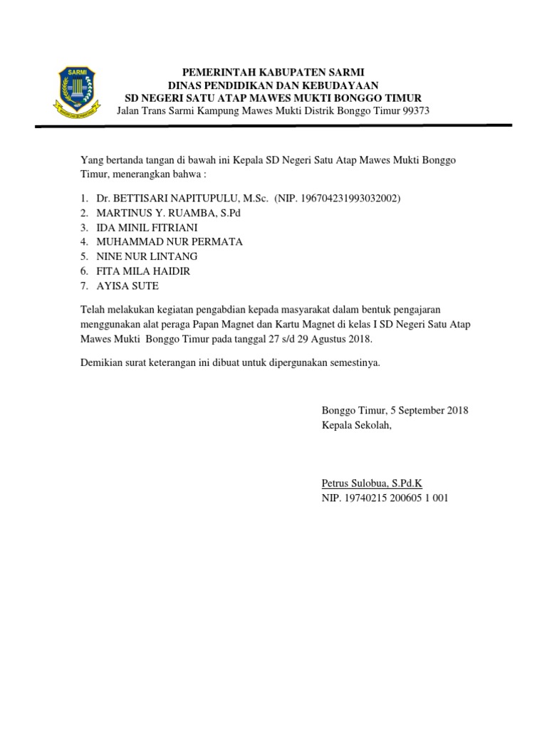 Surat Keterangan KKL | PDF