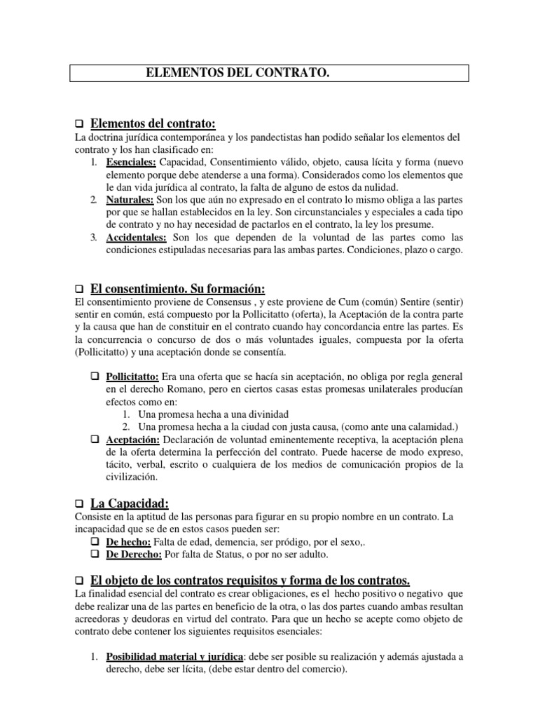 Elementos Del Contrato | PDF | Justicia | Crimen y violencia