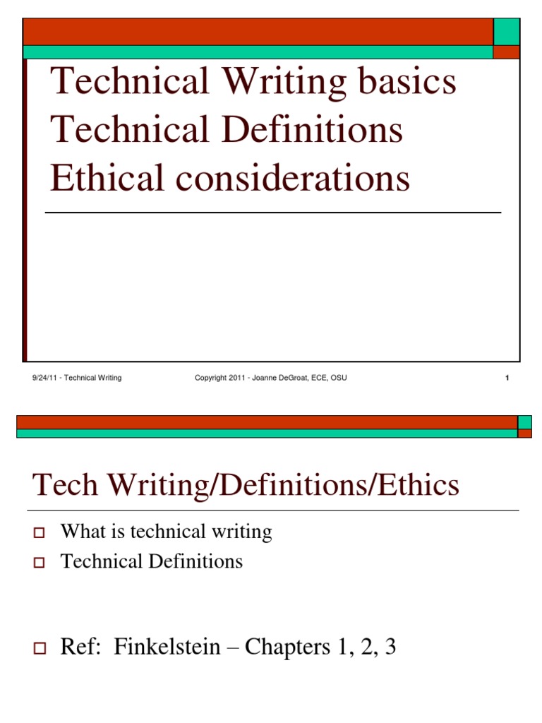 Lect 4 - Technical Writing Basics | PDF | Audience | Resistor
