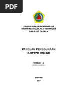 Manual e-SPTPD | PDF | Pengelolaan Keuangan & Uang | Bisnis