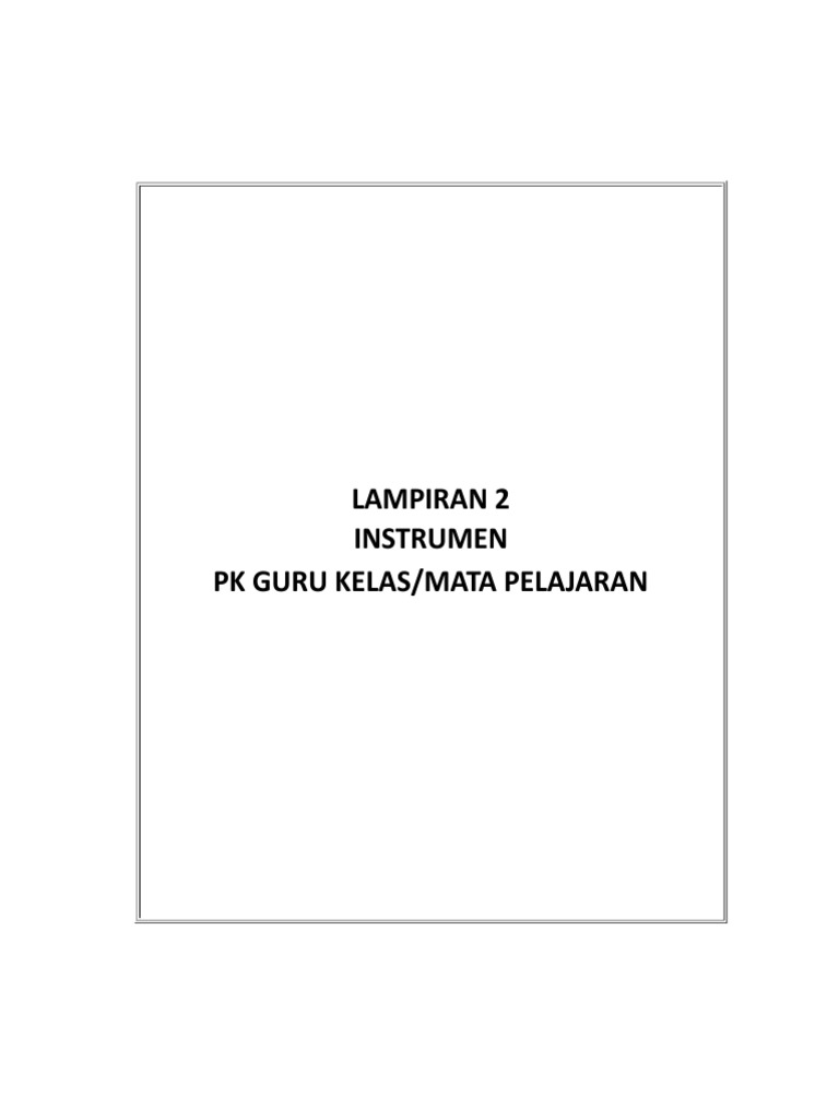 Contoh Penilaian Kinerja Guru | PDF