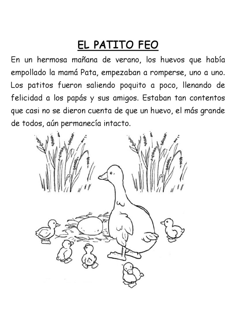 Hojas De Trabajo Del Patito Feo El Patito Feo Con Su Mamá Y Hermanos.