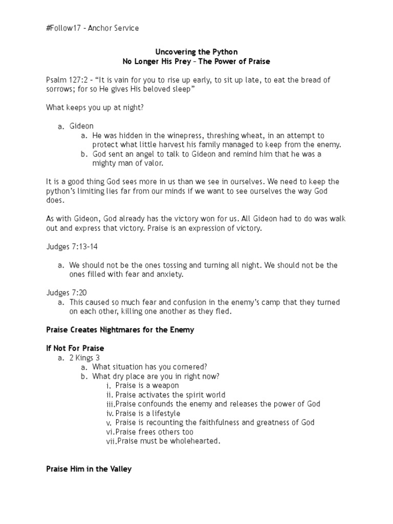 PraiseUNDERSTANDING THE POWER OF PRAISE - UNDERSTANDING THE POWER OF ...