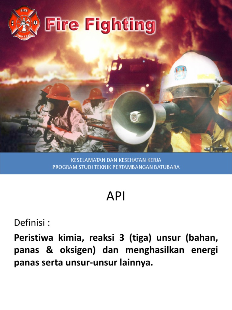Kesehatan Dan Keselamatan Kerja (Materi 9-Fire Fighting) | PDF
