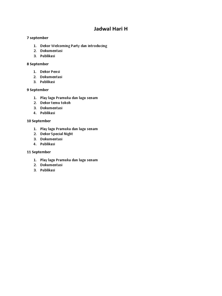 Jobdesk Dekdok SRSC | PDF