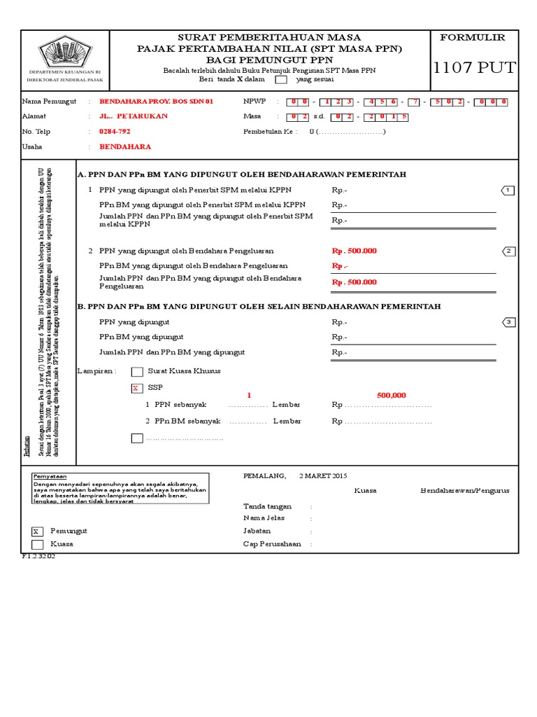 SPT Masa PPN 1107 Put | PDF