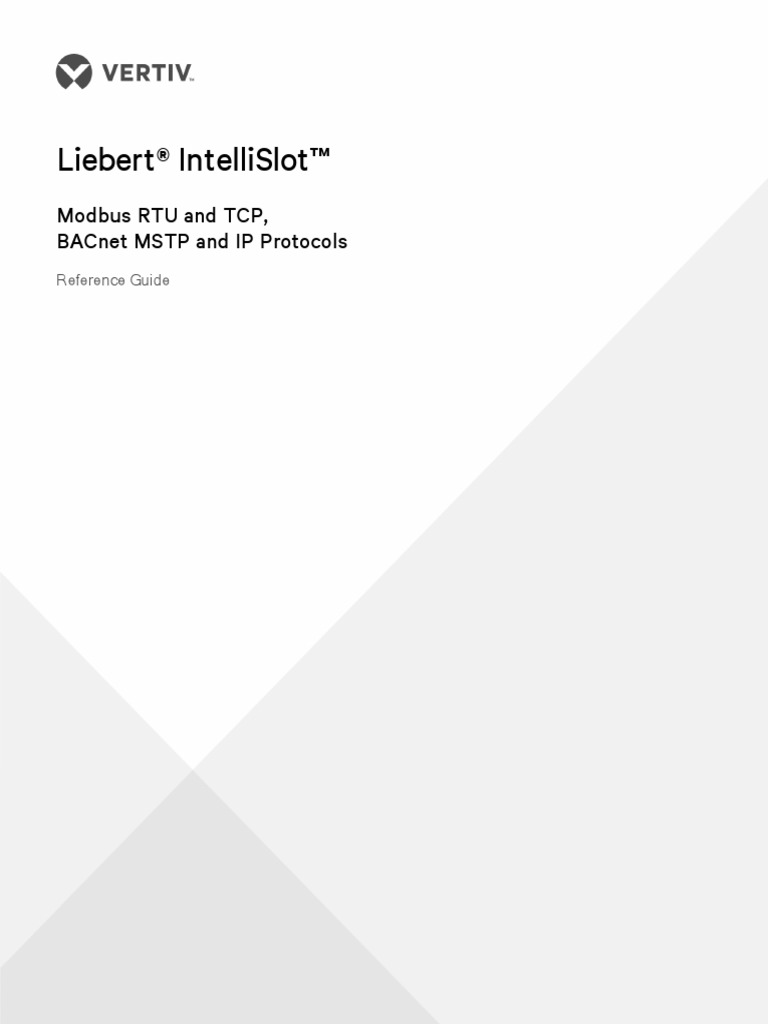 Liebert Intellislot Modbus Rtu Reference Guide SL 28170 - 001 PDF | PDF | Transmission Control ...