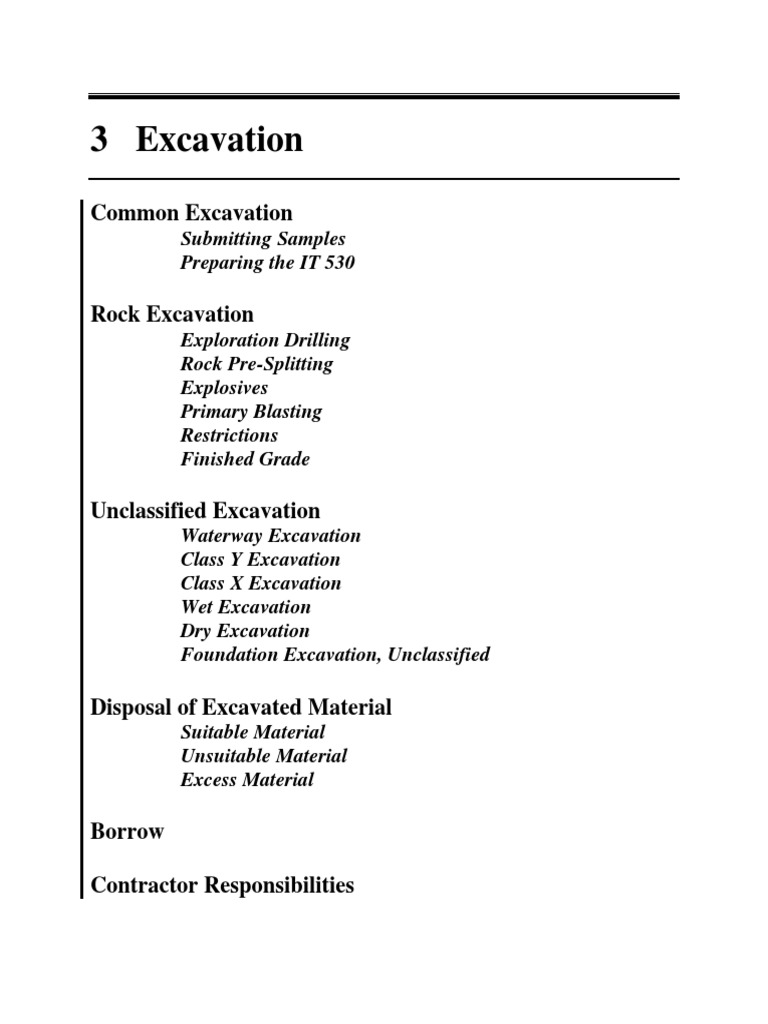 Excavation Methods and Material Classification: A Guide to Common, Rock ...