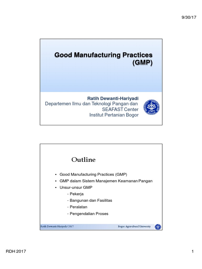 Materi 4 Pre-Requisite Program Haccp | PDF