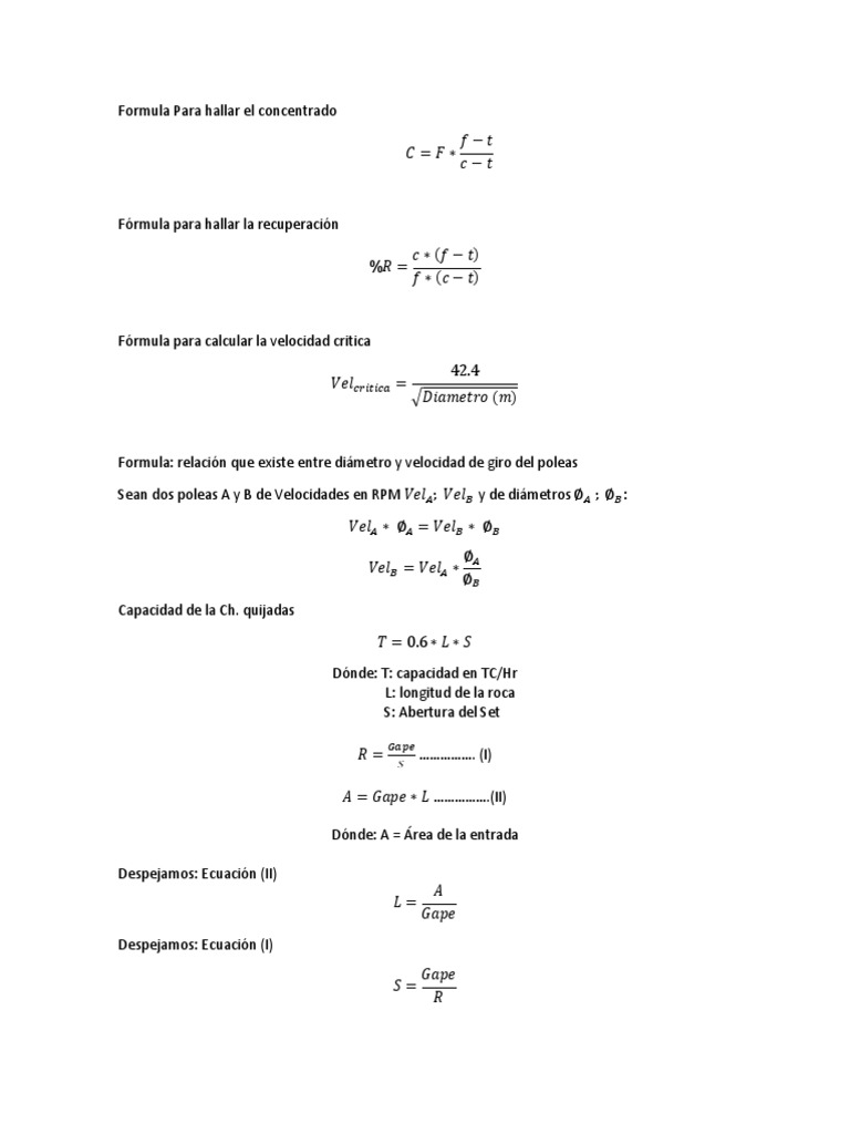 Formulas de Concentracion | PDF | Física | Ciencias fisicas