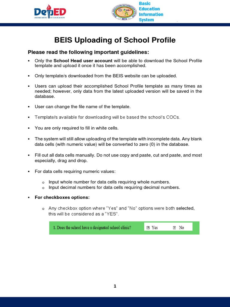 Tutorial BEIS Updating of School Profile | PDF | Download | Databases