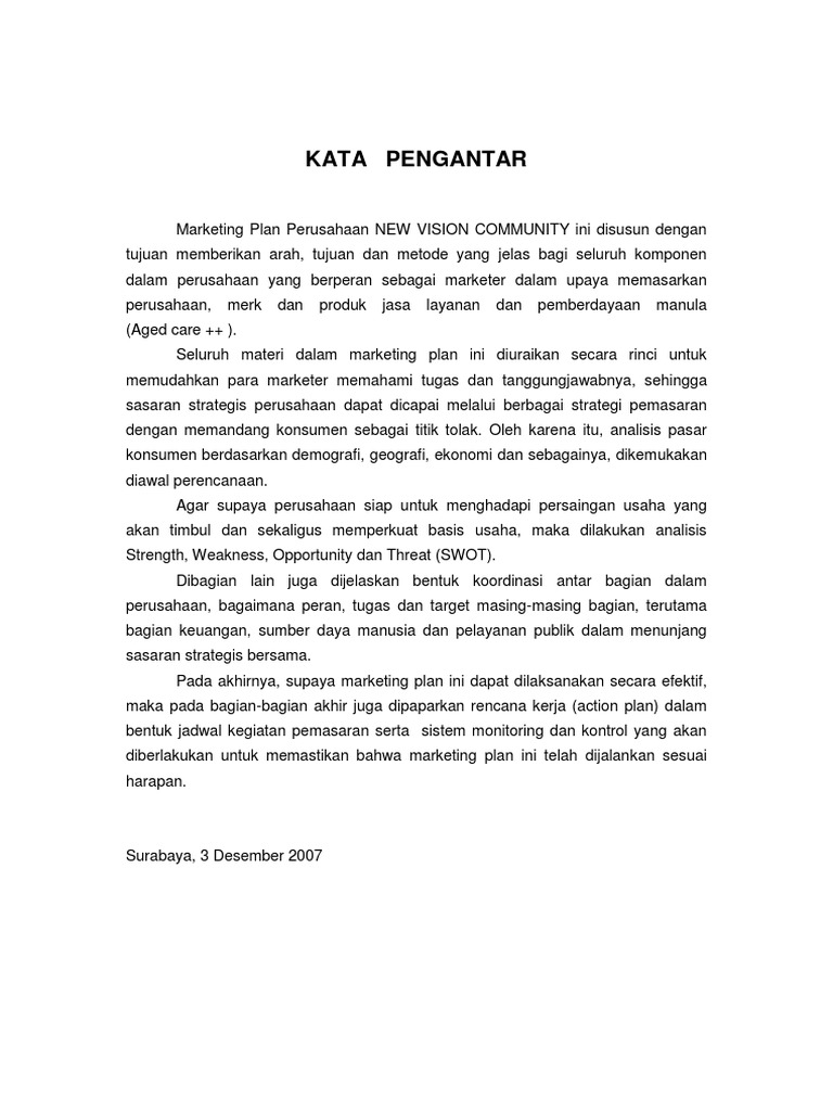 Contoh Marketing Plan-1 | PDF