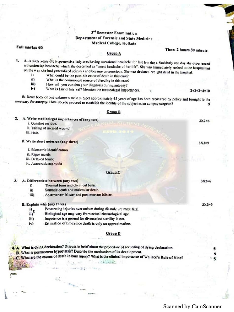 FMT 3rd Sem 2018-1 | PDF