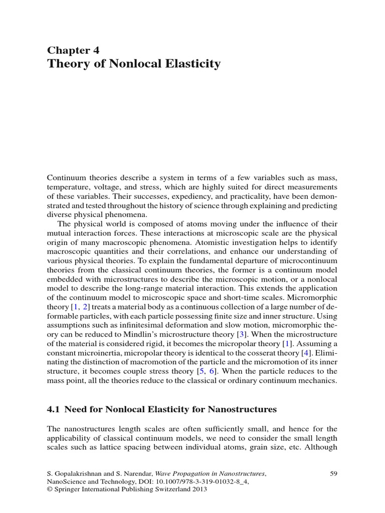 Non Local Theory | PDF | Continuum Mechanics | Elasticity (Physics)