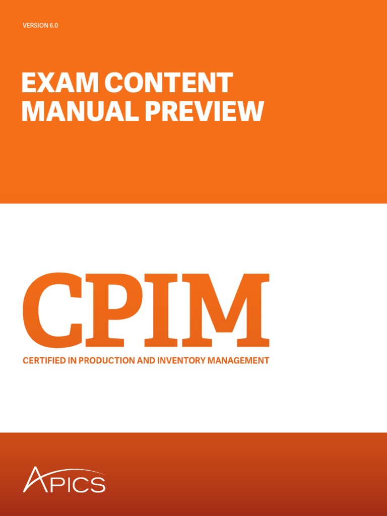 Cpim Ecm v6 0 Part 1 Preview Final | PDF | Supply Chain | Demand