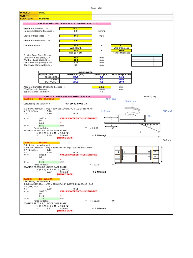 Base Plate Detail - D | PDF | Teaching Methods & Materials | Technology ...