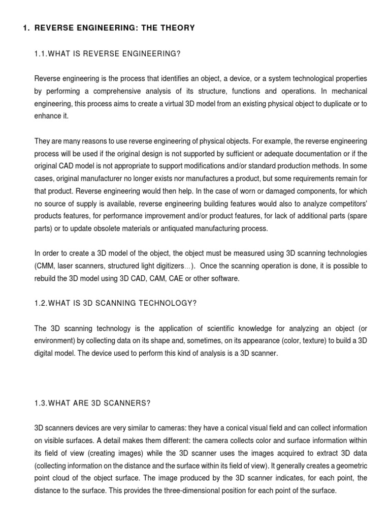 Reverse Engineering: The Theory | PDF | Finite Element Method | Product ...