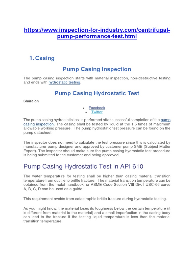 Centrifugal Pump Inspection | PDF | Pump | Mechanical Engineering