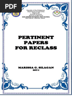 Cover Page Application For Reclassification | PDF