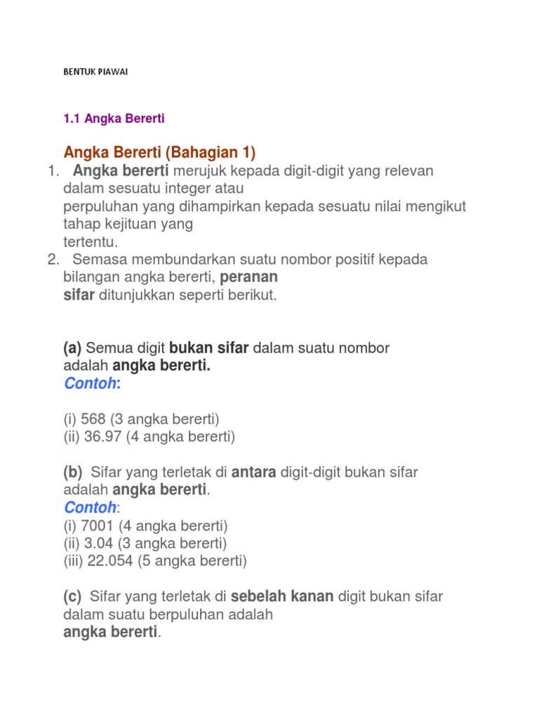 Angka Bererti | PDF