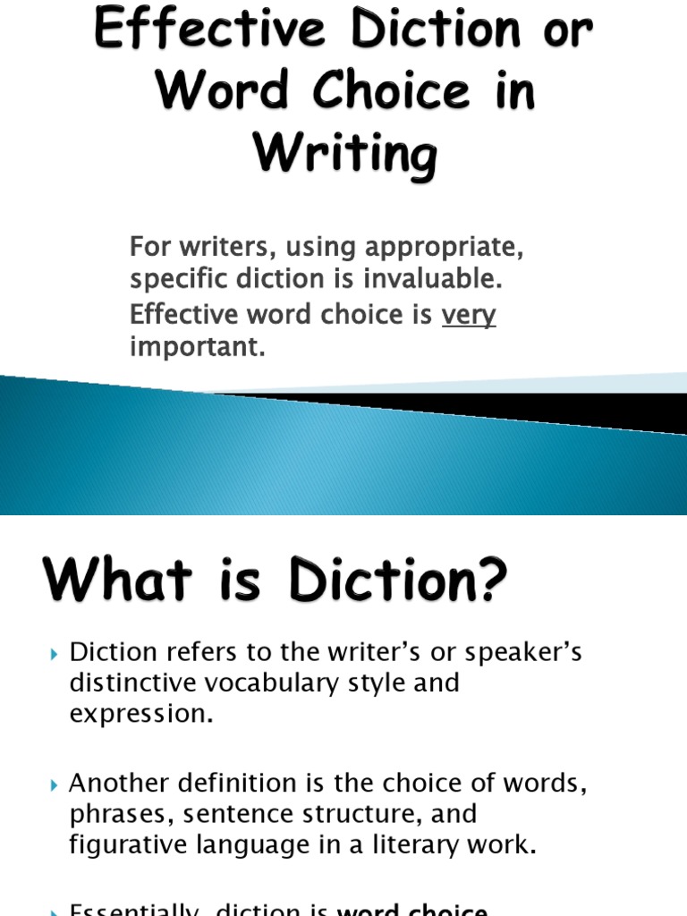 Diction | PDF | Slang | Word