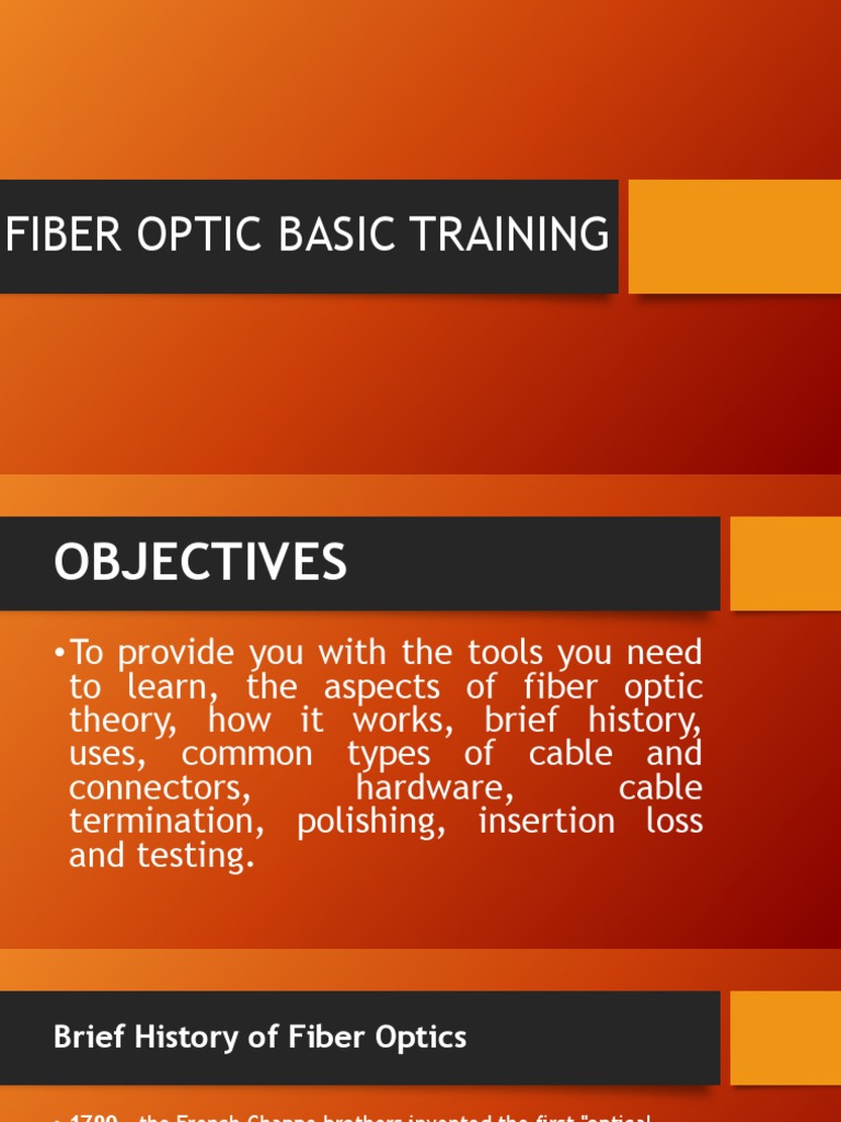 Fiber Optic Basic Training | PDF