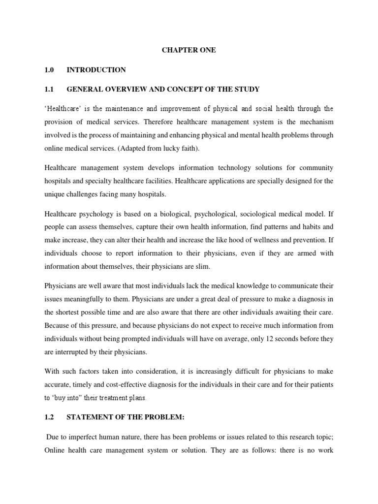 Patient System Chapter 1 | PDF | Health Informatics | Health Care