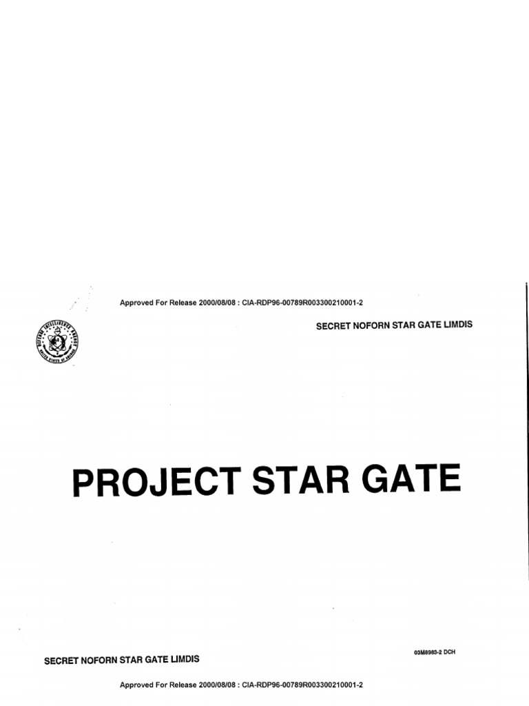 Project Star Gate - Remote Viewing - (Official CIA Unclassified Document) | PDF
