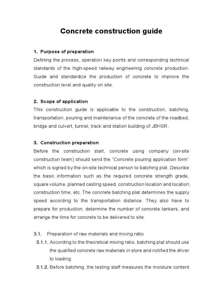 Concrete Construction Guide | Download Free PDF | Concrete | Reinforced ...
