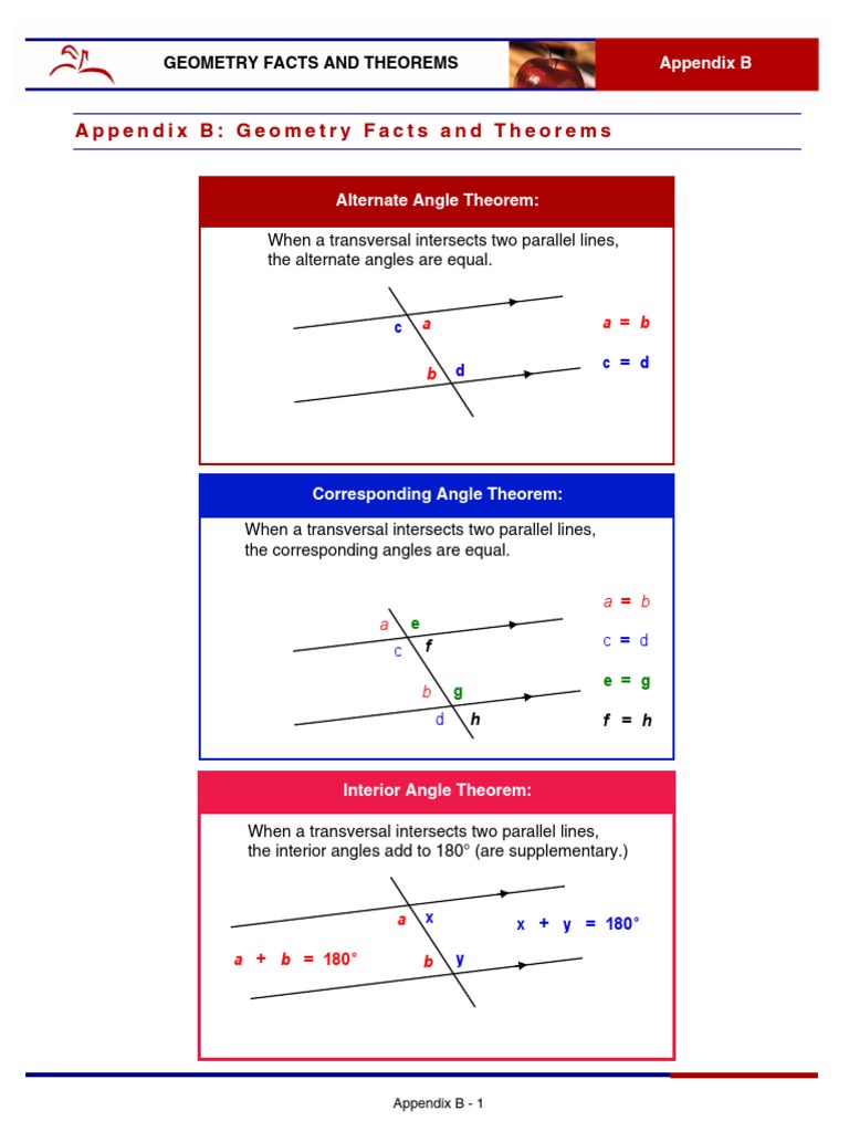 Appendix B: Geometry Facts and Theorems | PDF