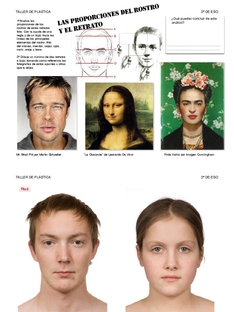 Las Proporciones Del Rostro | PDF | Retrato | Dibujo