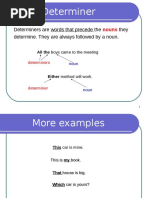 Class 9 Determiners Worksheet | PDF