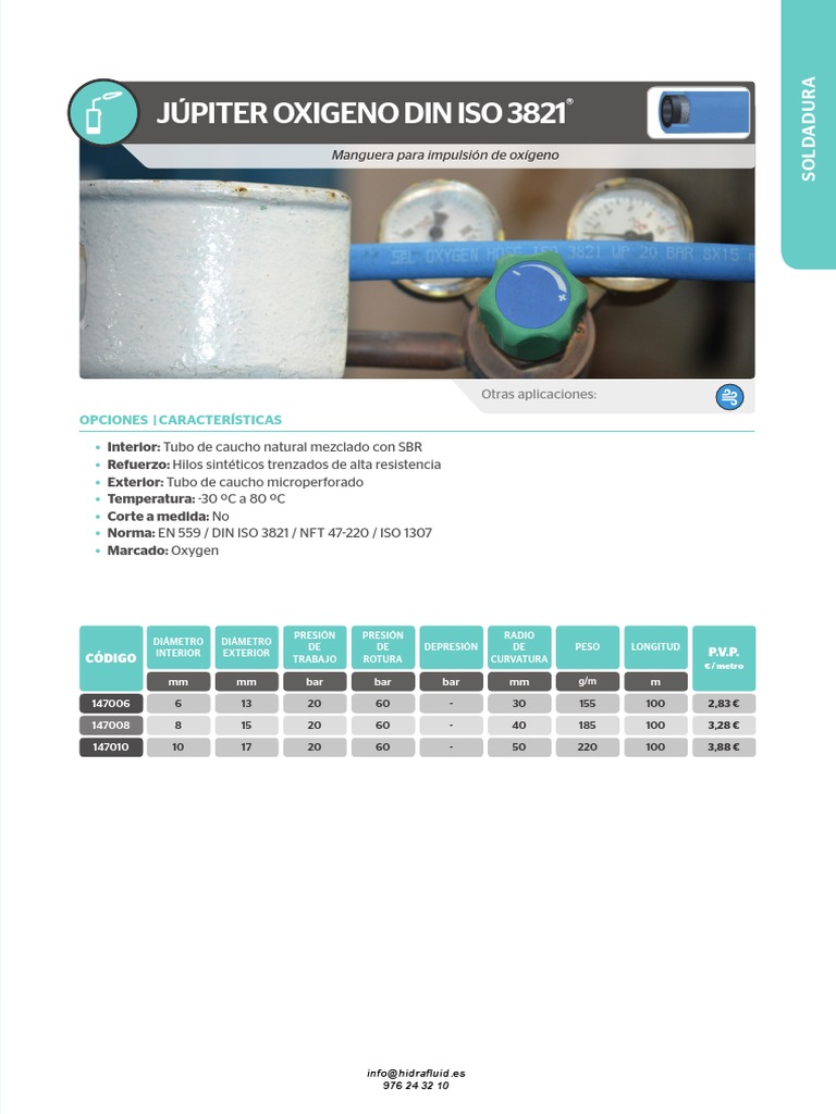 Manguera Jupiter Propano Iso 3821 | PDF