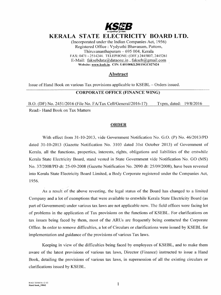 Tax Hand Book - BO | Download Free PDF | Government | Taxes