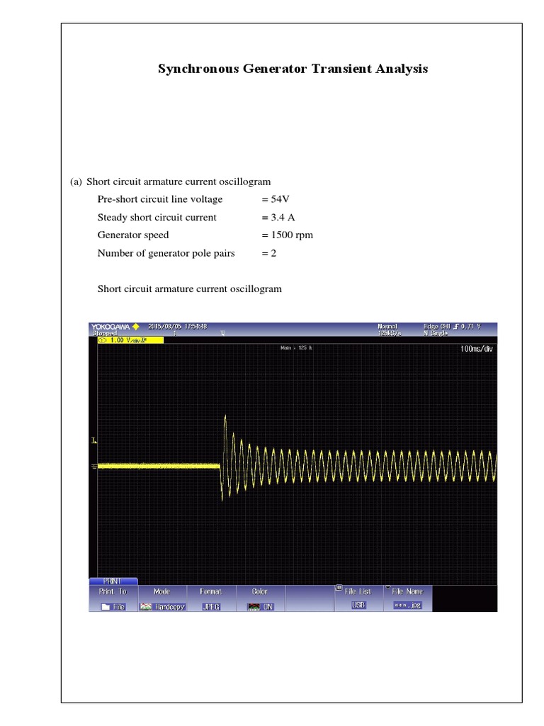 Synchronous Generator Transient Analysis | PDF | Amplitude | Electric Generator
