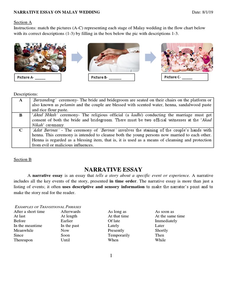Narrative Essay - Malay Wedding Ss Handout | Download Free PDF ...