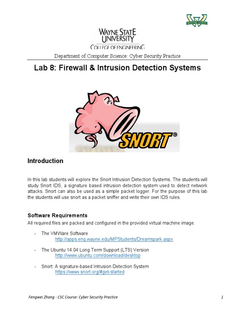 Lab 5 IDS SNORT | PDF | Secure Communication | Computer Network Security