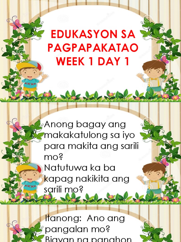 Week 1 Esp Day 1-5 | PDF