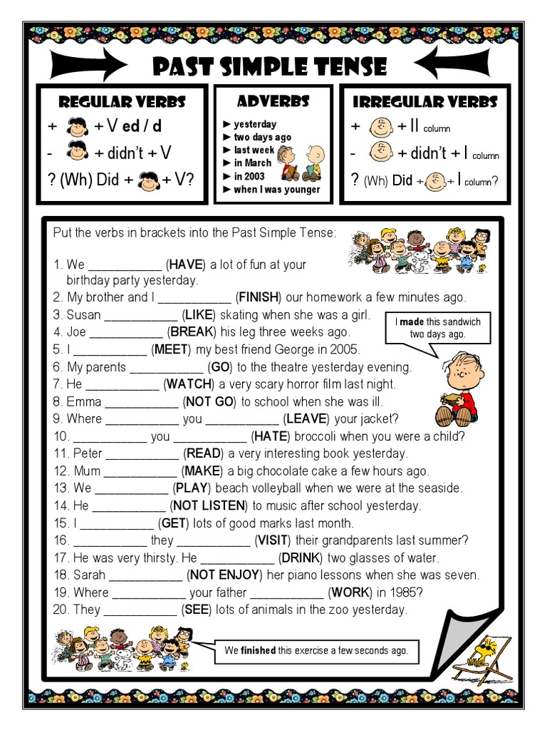 Past Simple Tense | PDF