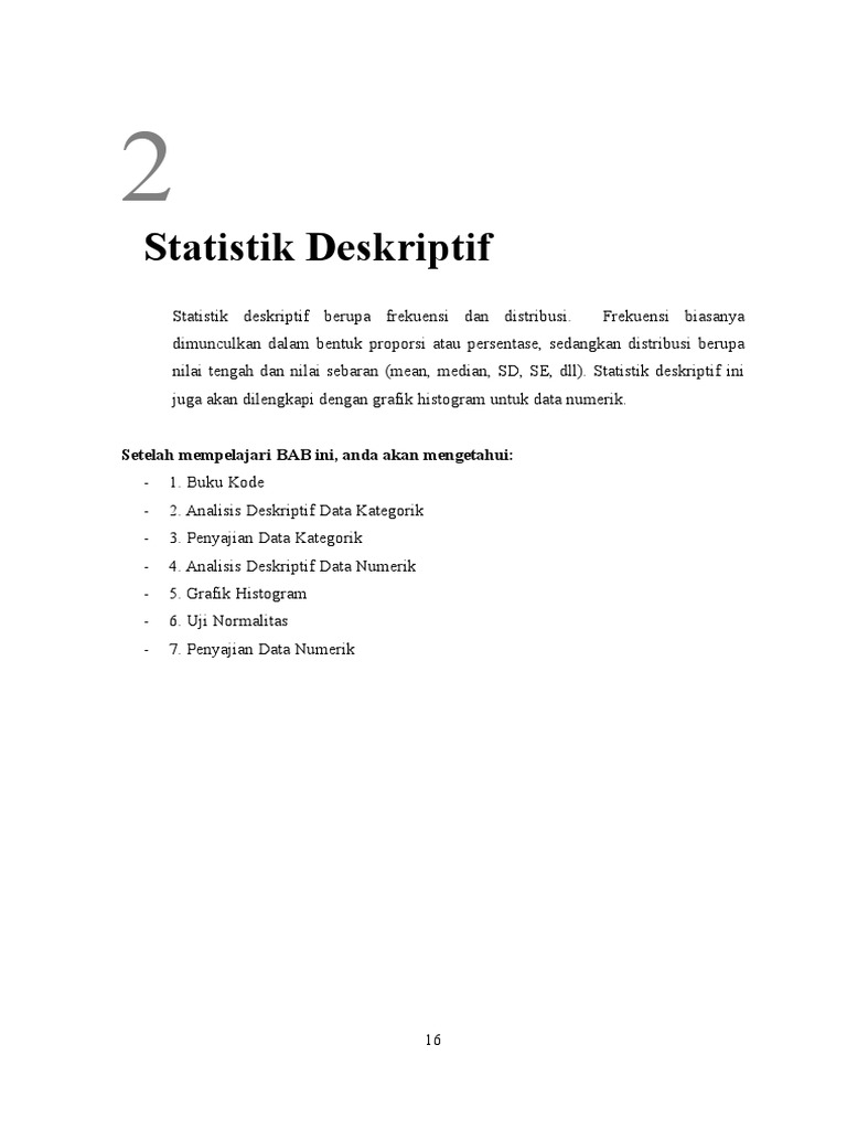 Analisis Deskriptif dengan SPSS | PDF