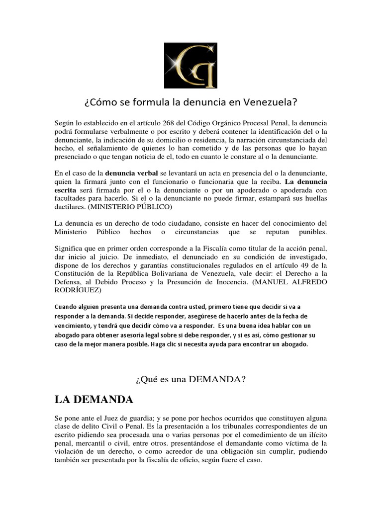 Que Hacer Ante Una Demanda Penal | Debido al proceso | Demanda judicial