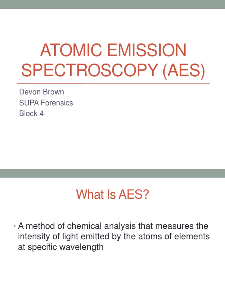 Atomic Emission Spectros | PDF | Emission Spectrum | Analytical Chemistry