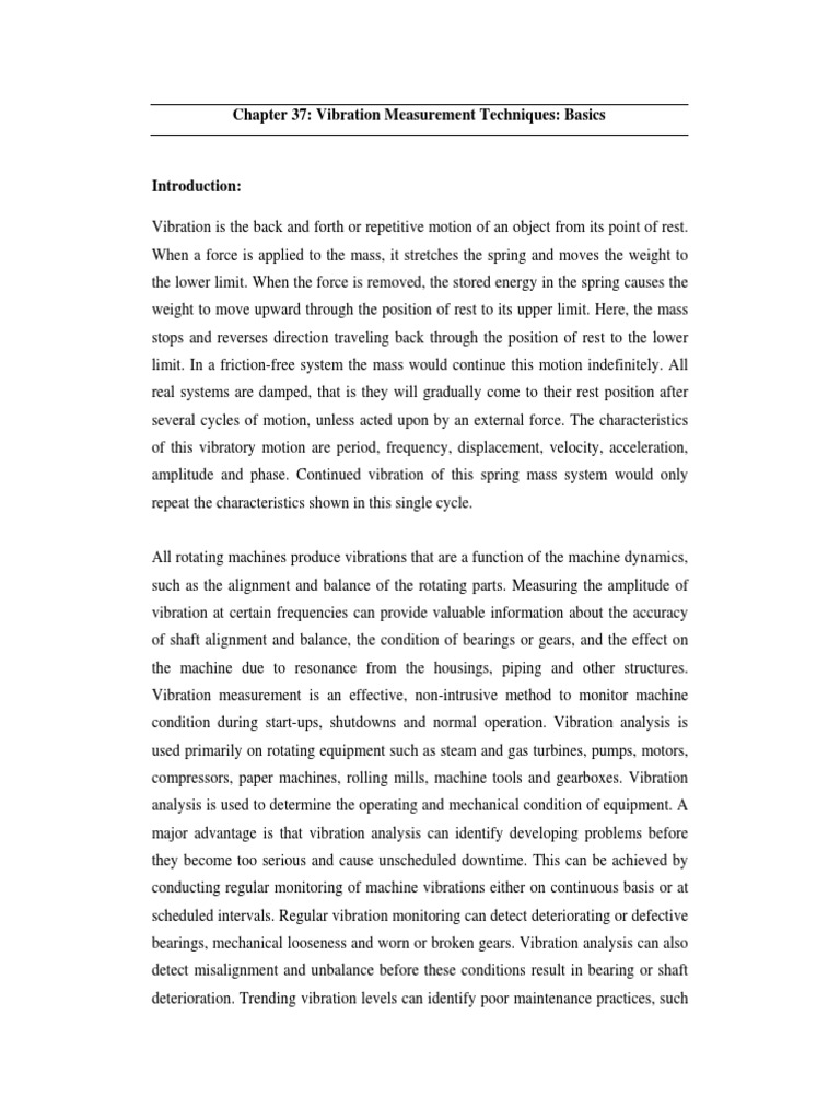 Vibration Measurement Basics | PDF | Technology & Engineering