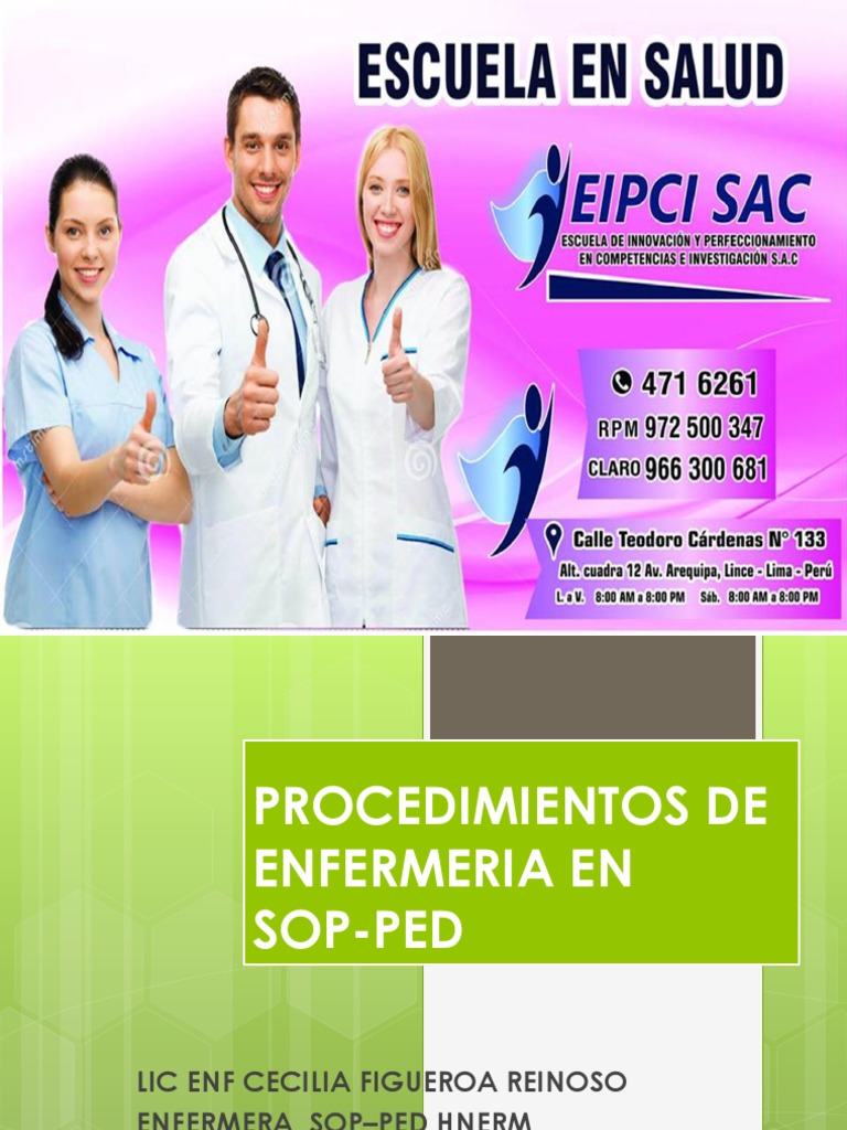 Procedimientos de Enfermería en SOP-PED | PDF | Cuidado de la salud ...